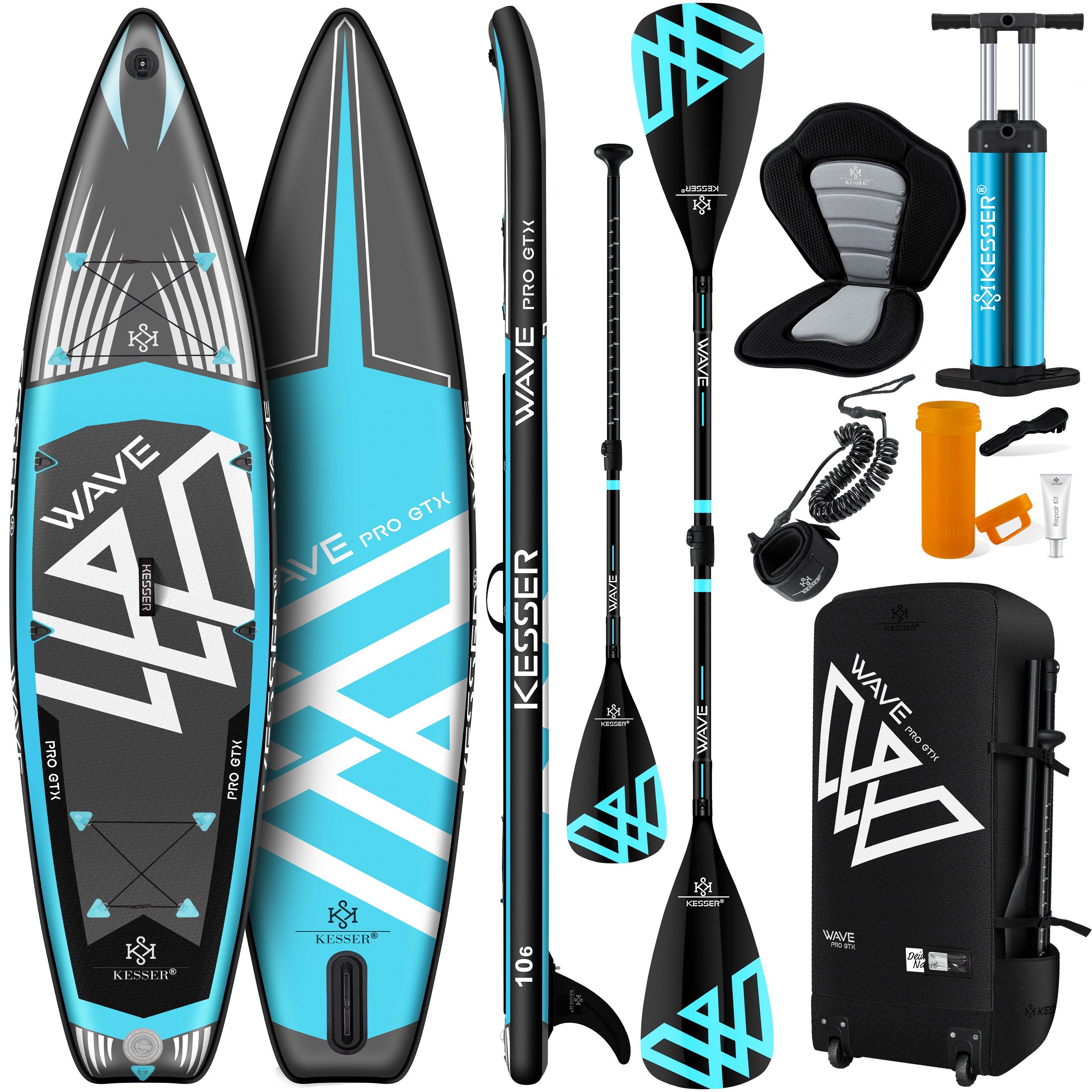 KESSER SUP-Board, SUP Board PRO GTX Aufblasbar Set mit Hochdruckpumpe ...