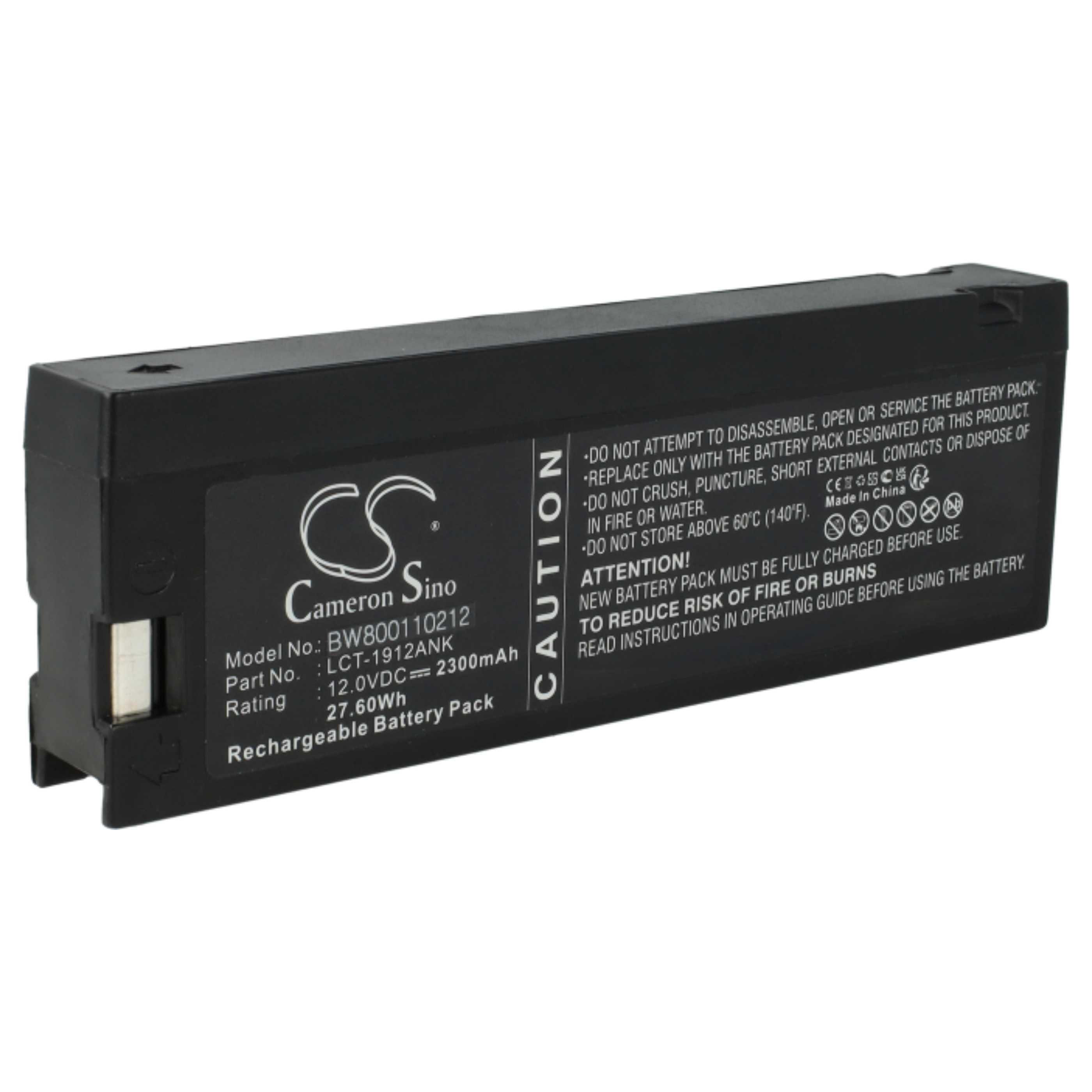 vhbw Akku passend für Nihon Kohden ECG-9020P, ECG-9020K, ECG-9020, Akku Akku AGM 2300 mAh (12 V ...
