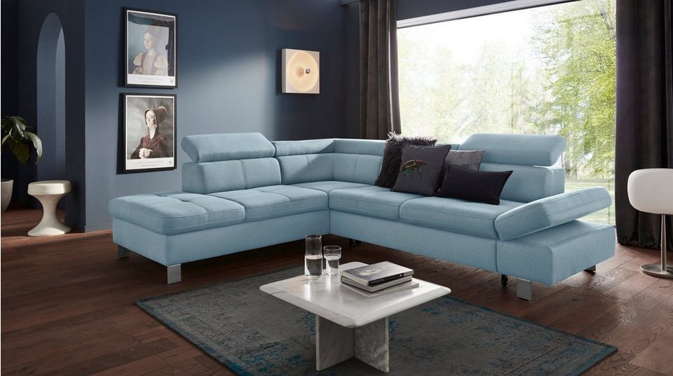 Exxpo Sofa Fashion Ecksofa Fiji L Form Mit Kopf Bzw