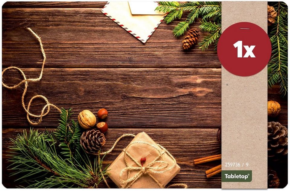 Platzset Tischset Motiv Waschbar Geschenk Holz Weihnachten Matches21