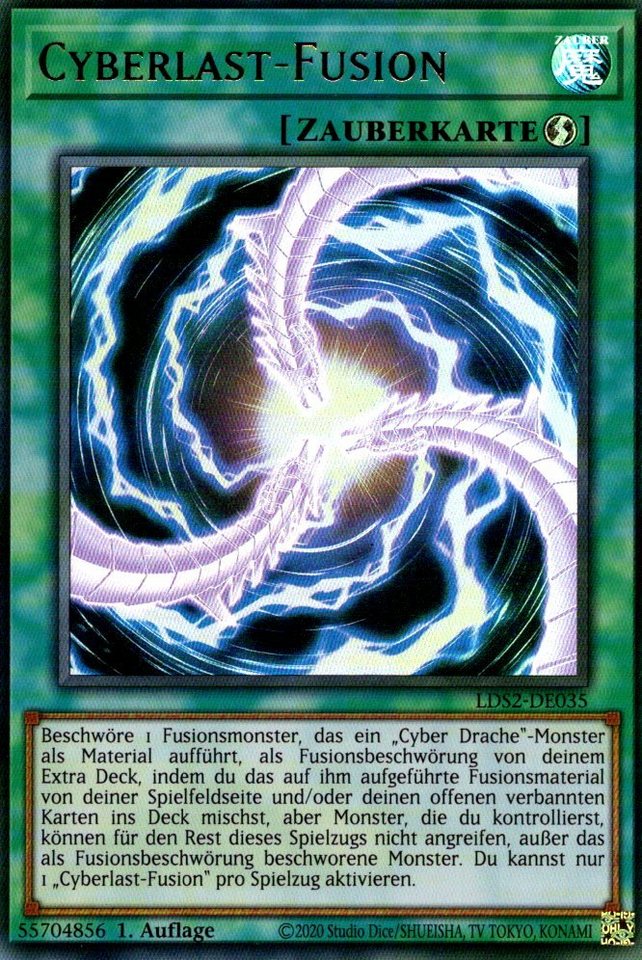 Recollectibles Sammelkarte Yugioh Karte Cyberlast Fusion V 1 Deutsch