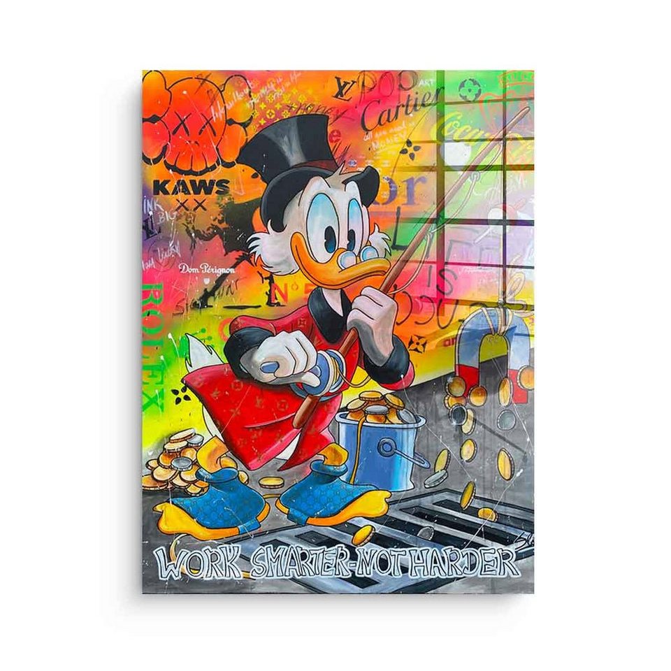 Dotcomcanvas® Acrylglasbild Work Smarter Not Harder Acrylglas