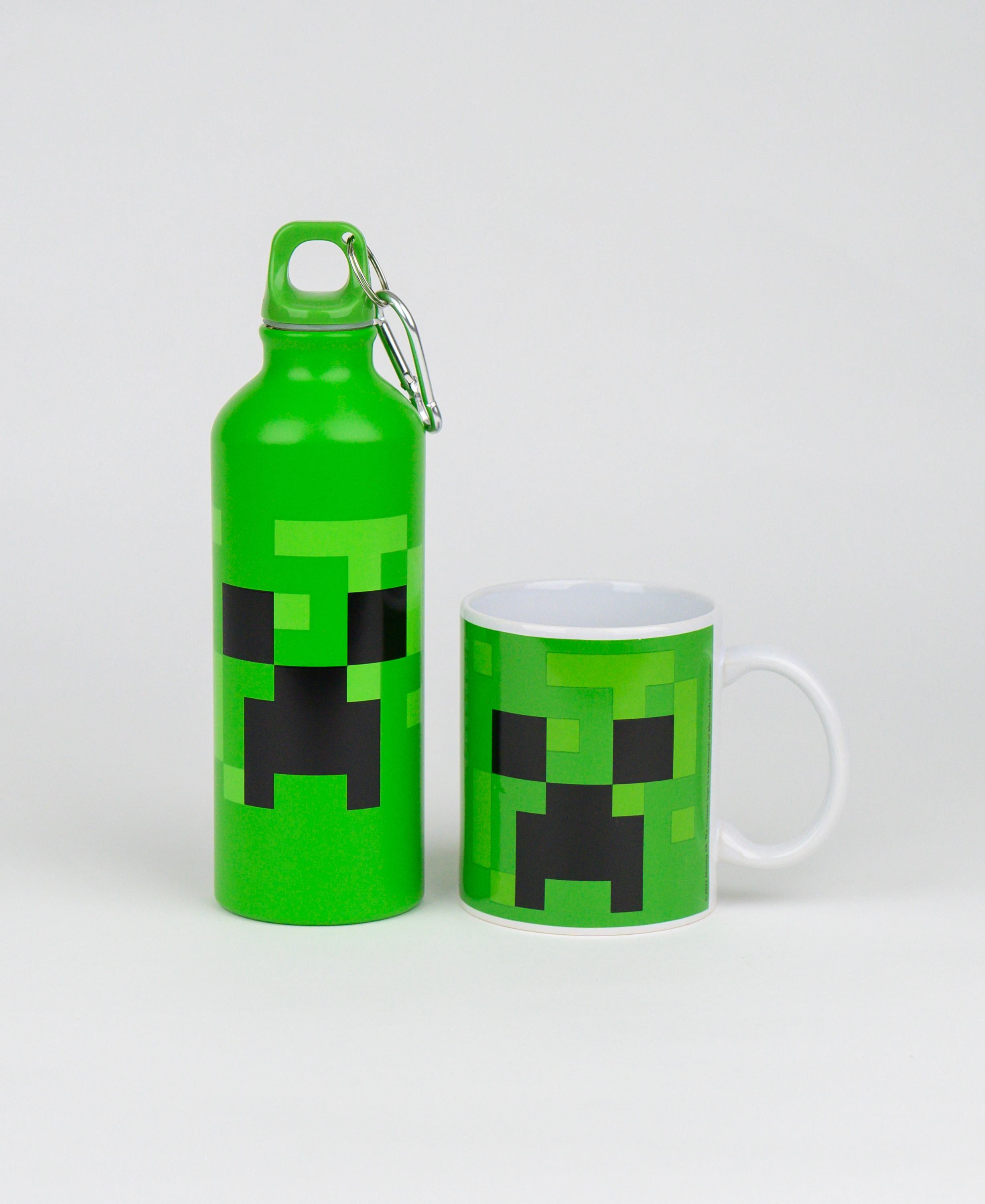 Minecraft Trinkflasche Creeper Set Alu Trinkflasche 500 Ml And Keramik