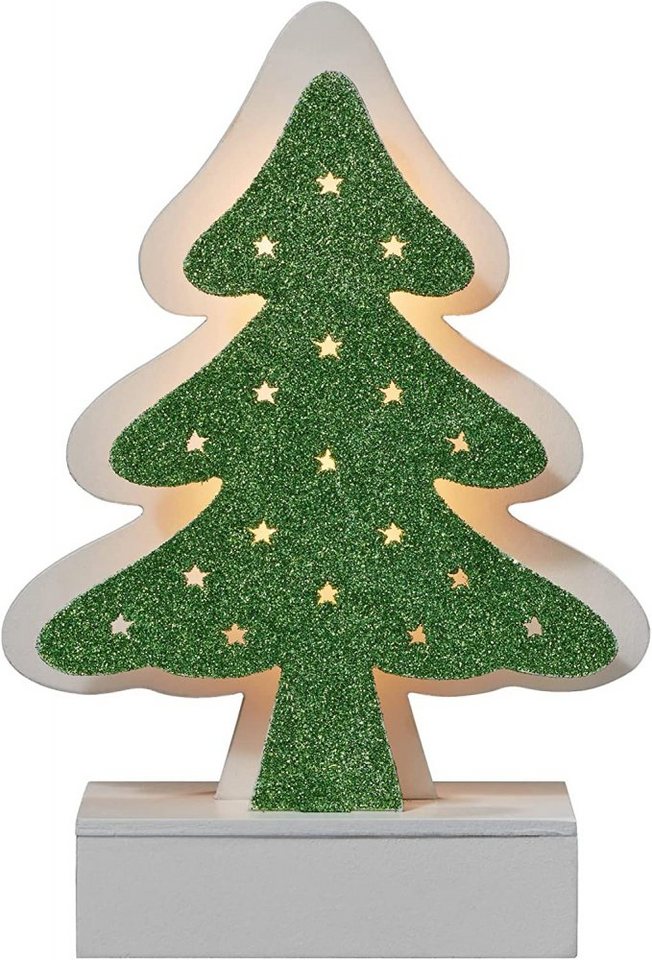Hellum Led Dekofigur Hellum Led Tannenbaum Sterne 2 Bs Warmweißgrün