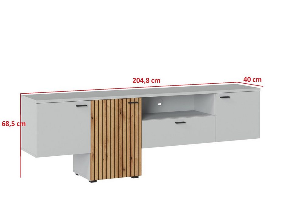 99rooms Lowboard Wiola Tv Kommode Tv Schrank Modern Design Mit