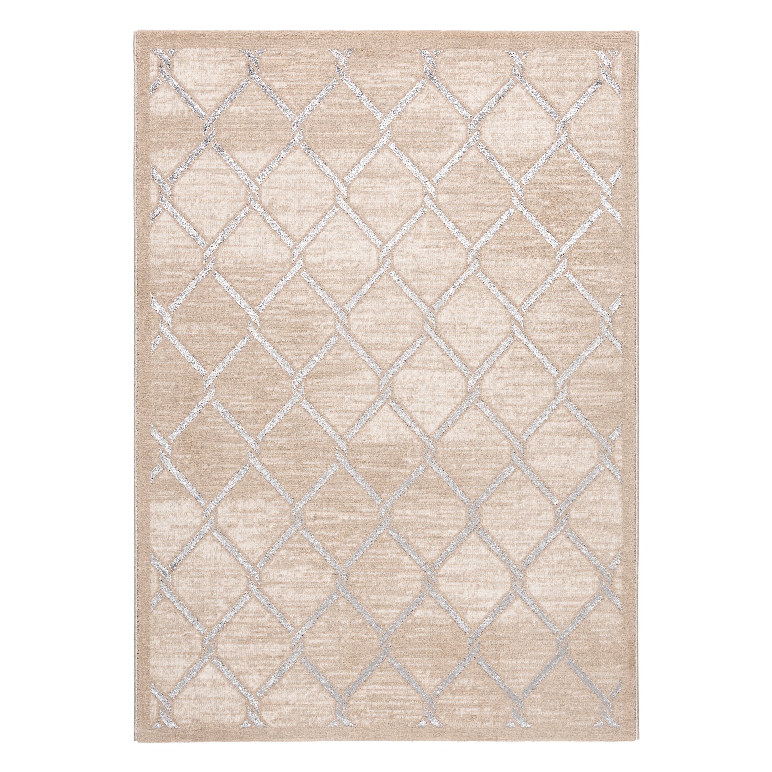 Teppich Teppich Modern Design Creme Sehrazat Rechteckig Höhe 12 Mm