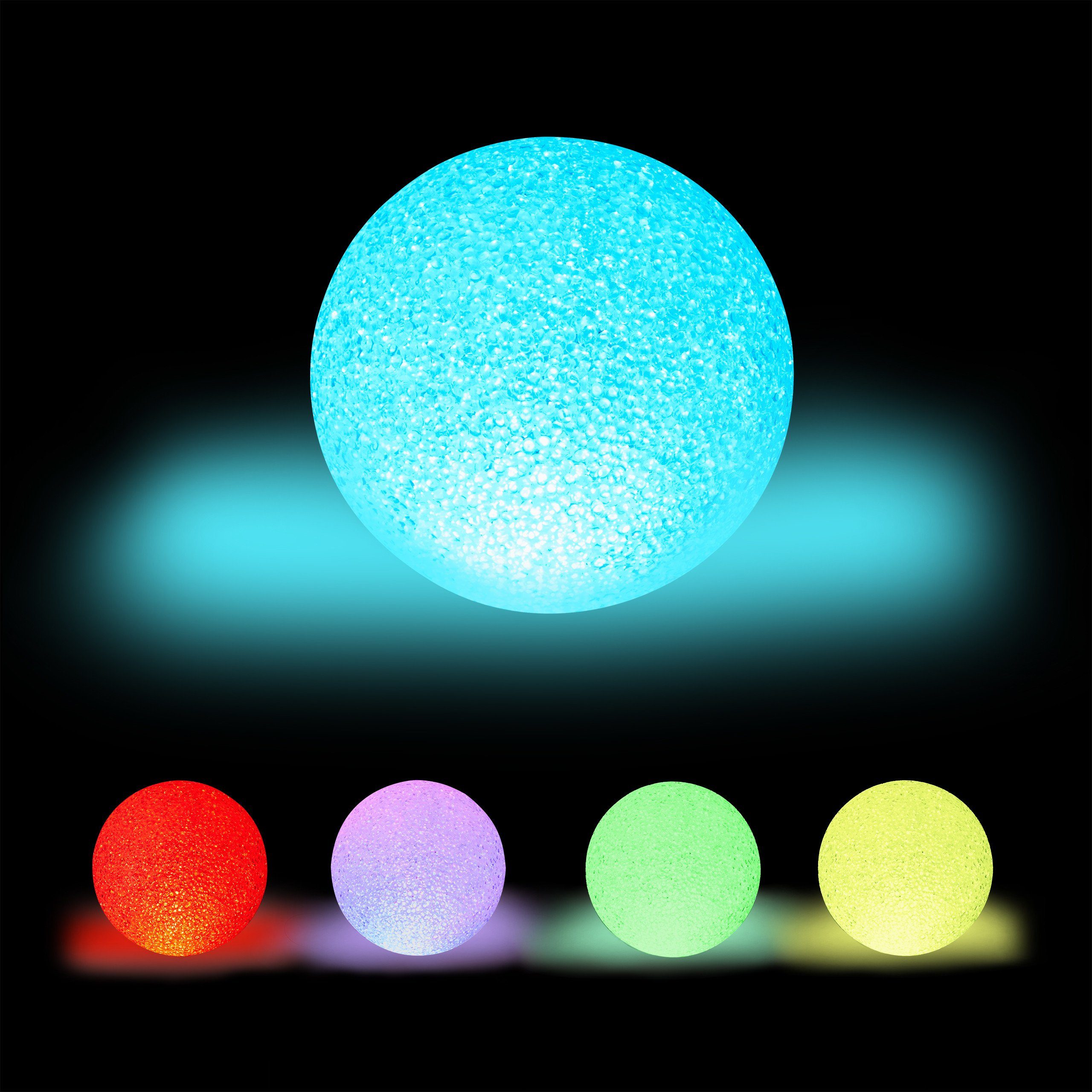 relaxdays LED Kugelleuchte mit Farbwechsel, Kugel LED Lampe