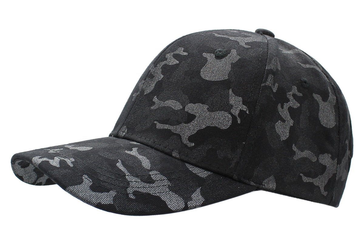Schwarze Camouflage Caps für Herren kaufen » Schwarze Armycaps