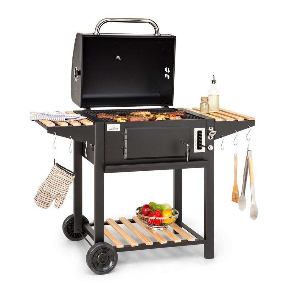 Klarstein Holzkohlegrill Gqy9 Aberdeen Single Kombi Set Holzkohle