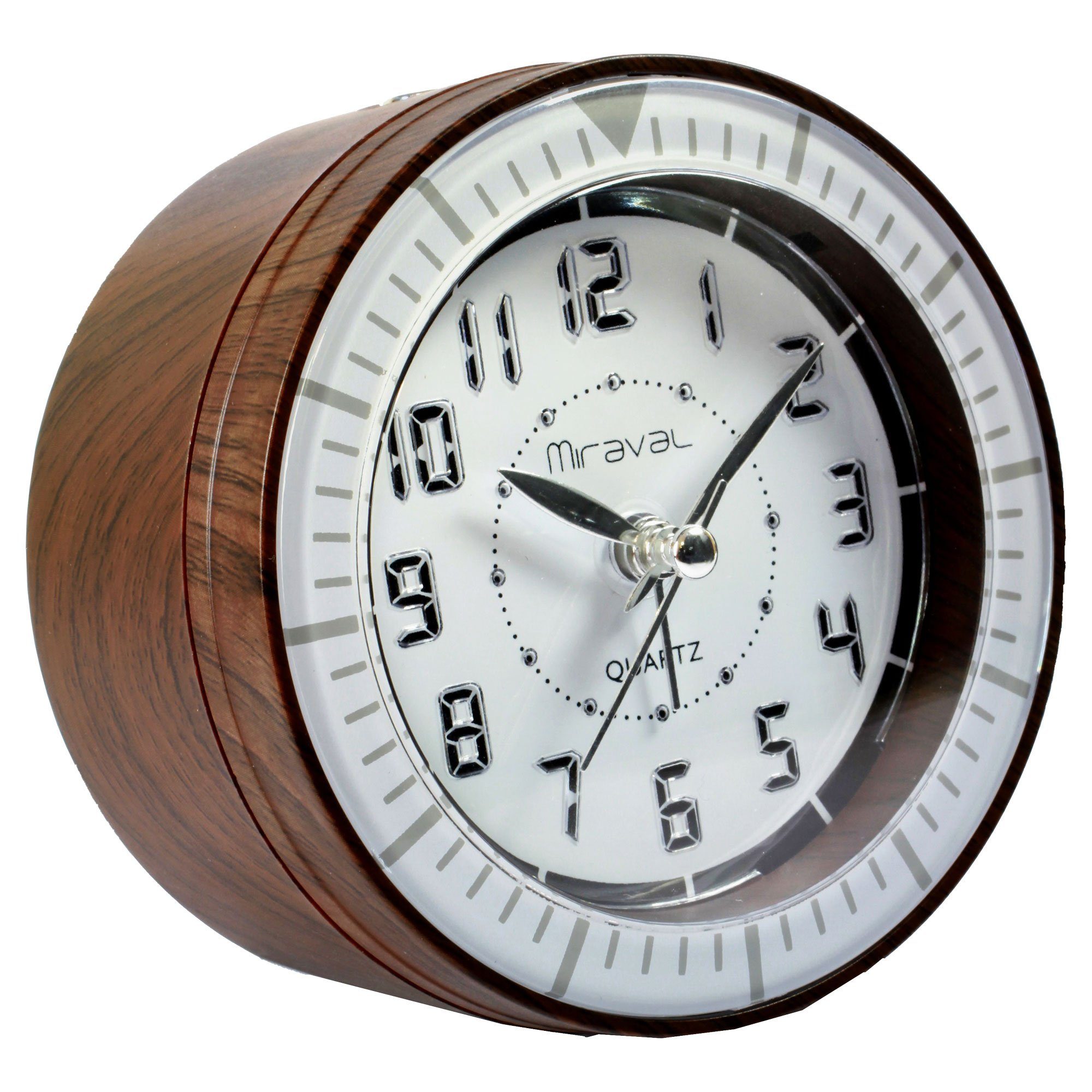 Miraval Quarzwecker Miraval Wecker Holzoptik Lautlos Wecker Analog