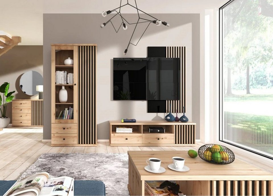 Stylefy Wohnwand Callas Set 5 St Wohnmöbel 5 Teilig Wahlweise