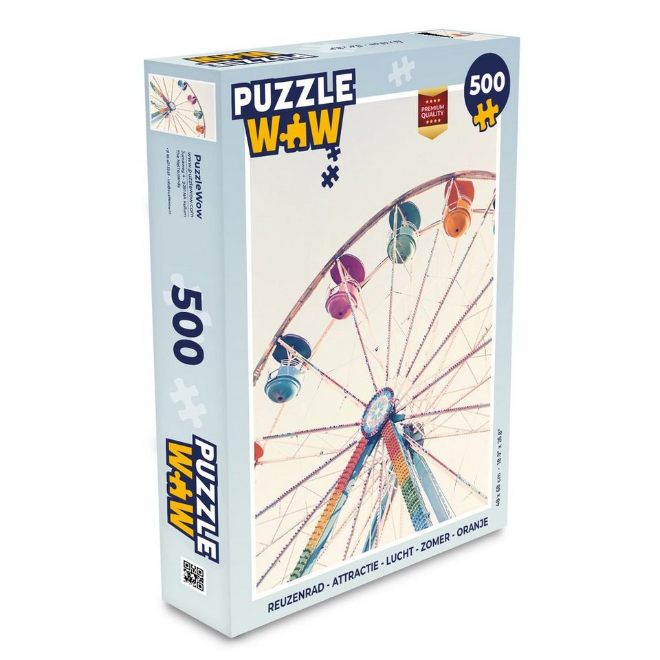 Muchowow Puzzle Riesenrad Attraktion Luft Sommer Orange 500