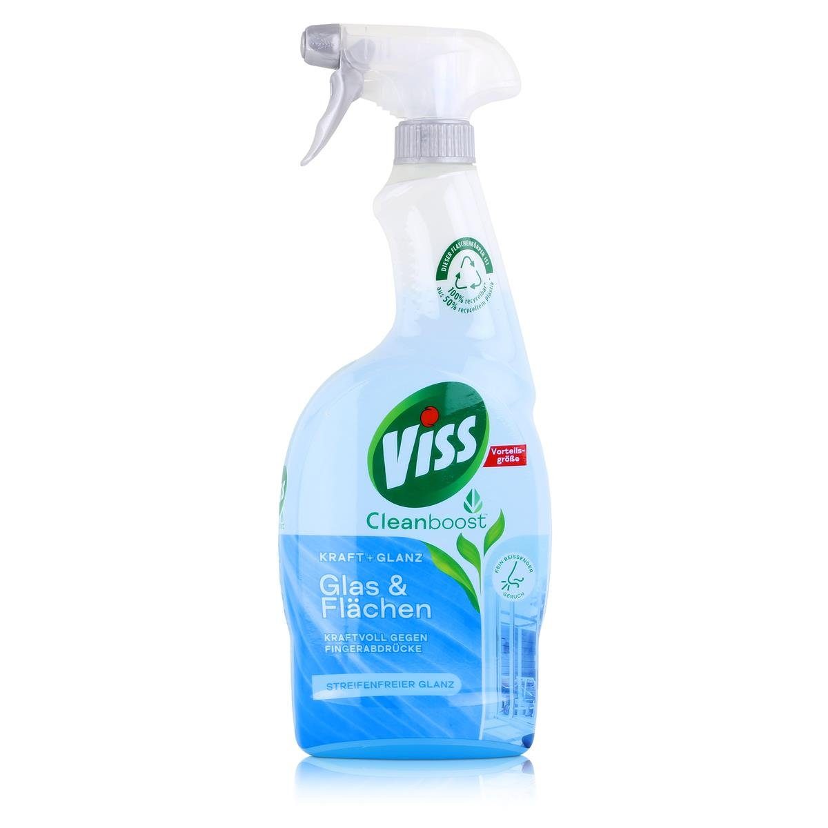 Viss Viss Cleanboost Glas & Flächen Reiniger 750ml - Streifenfreier Glanz (Glasreiniger