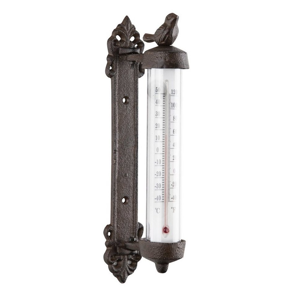 Hti Living Gartenfigur Gartenthermometer Vogel 1 St 1