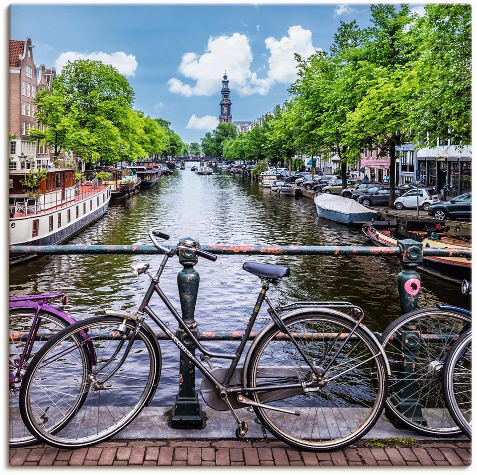 Artland Leinwandbild Typisch Amsterdam, Amsterdam (1 St), auf ... Artland Leinwandbild Typisch Amsterdam, Amsterdam (1 St), auf ...