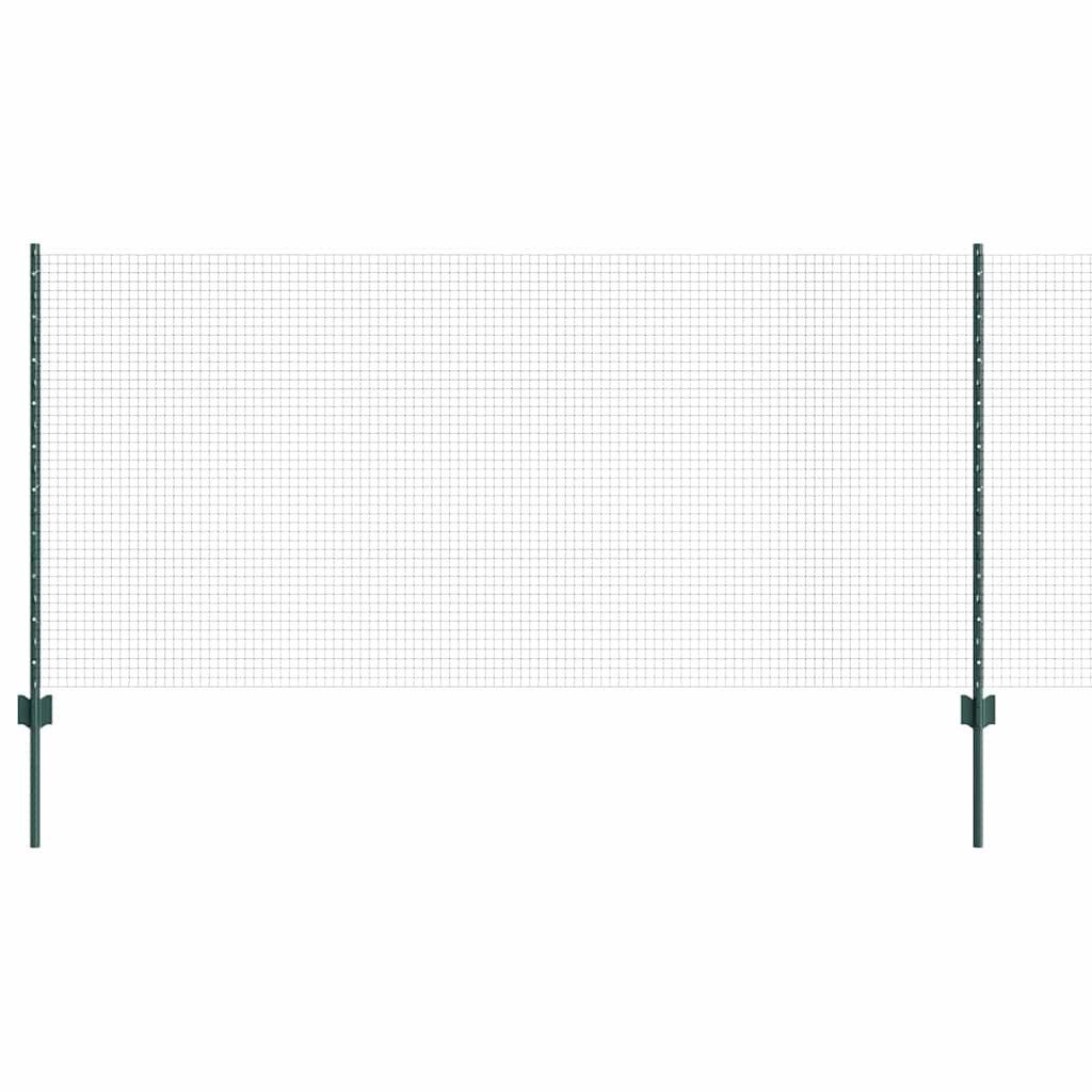 vidaXL Gartenzaun Schweißdrahtzaun mit Pfosten 10 x 1,2 m (B x H), (1 ...