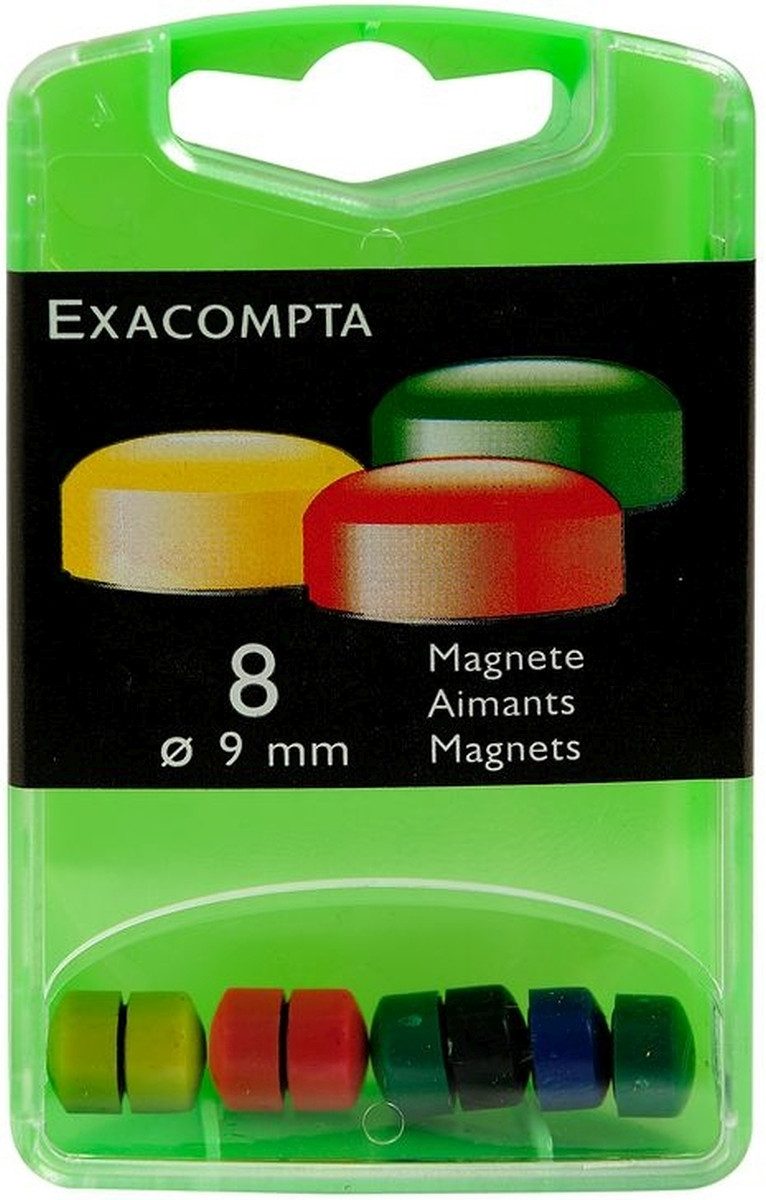 EXACOMPTA Magnet Magnete 9mm farbig sort VE=8 Stück