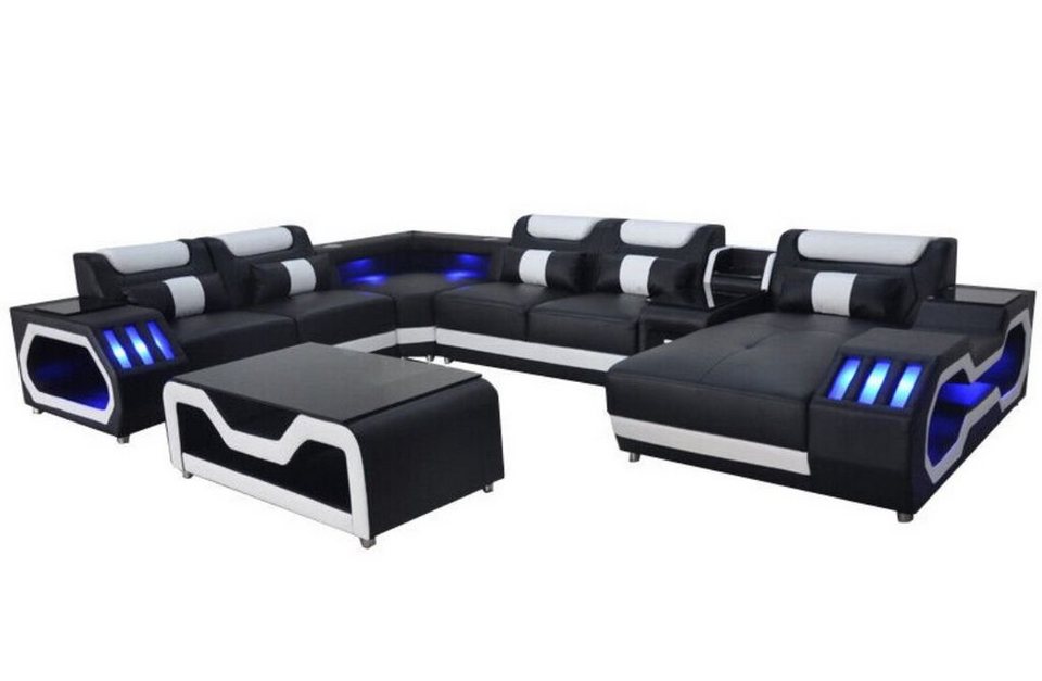 Jvmoebel Ecksofa Design Leder Polster Sitz Ecke Leder Eck Landschaft