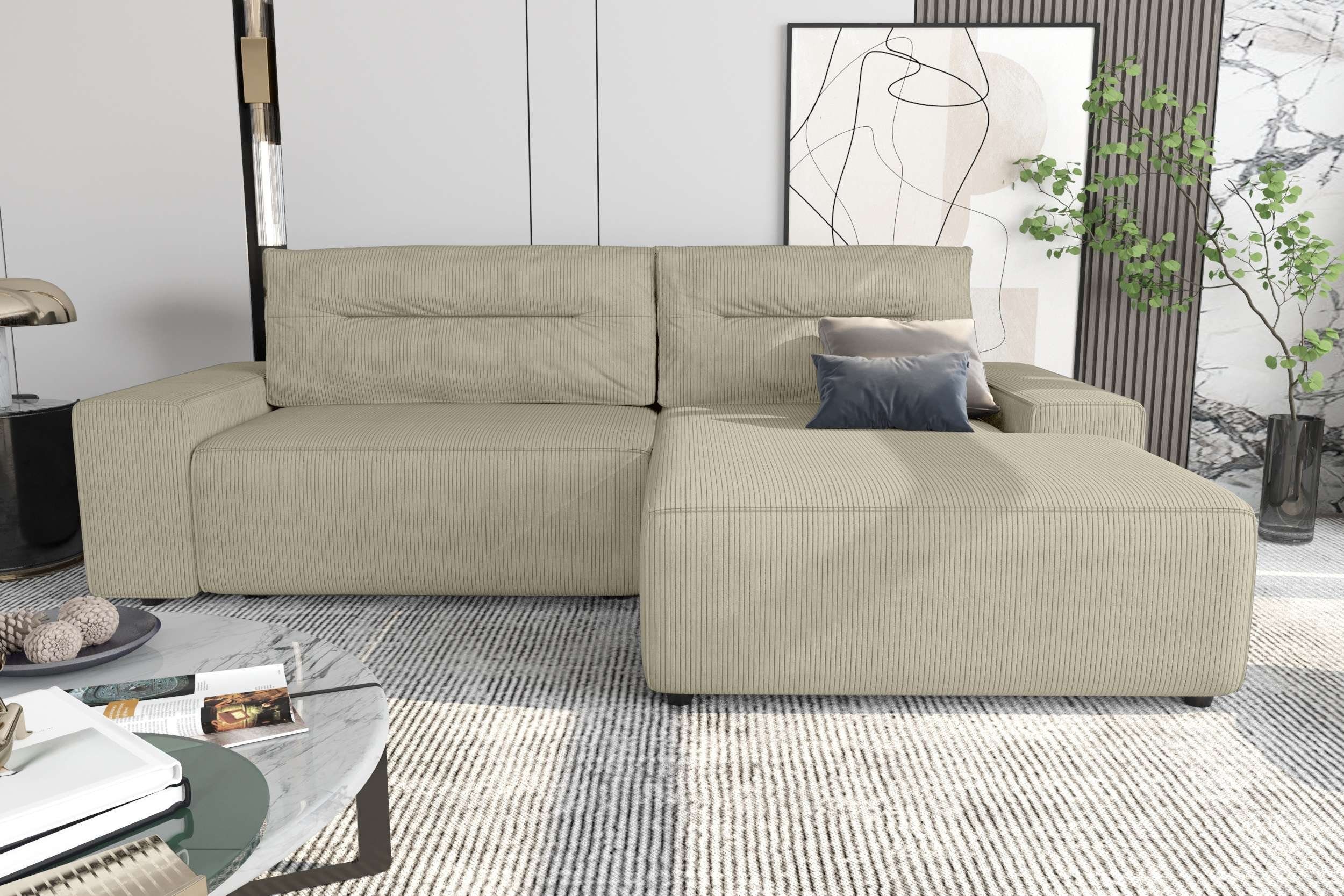 99rooms Ecksofa Emanuel, L-Form, Eckcouch, Design