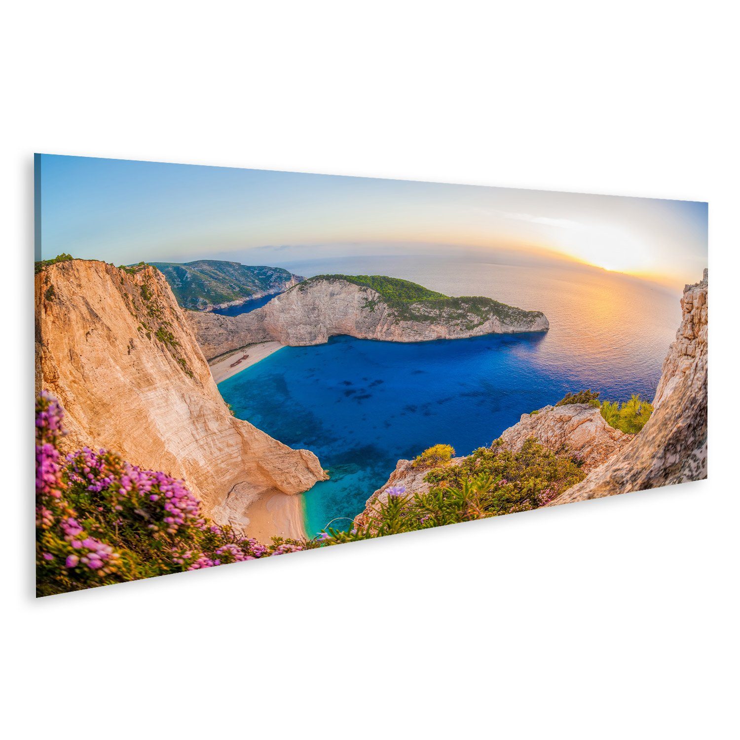 islandburner Leinwandbild Bild auf Leinwand Navagio Strand Schiffswrack Zakynthos Insel Griechen
