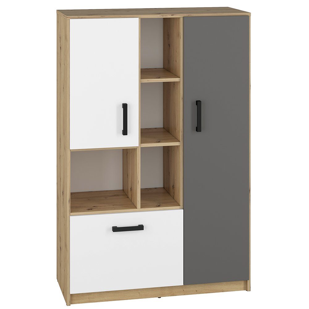 Lomadox Regal Fyli 131 Artisan Eiche Nb Mit Weißanthrazit 9213942 Cm