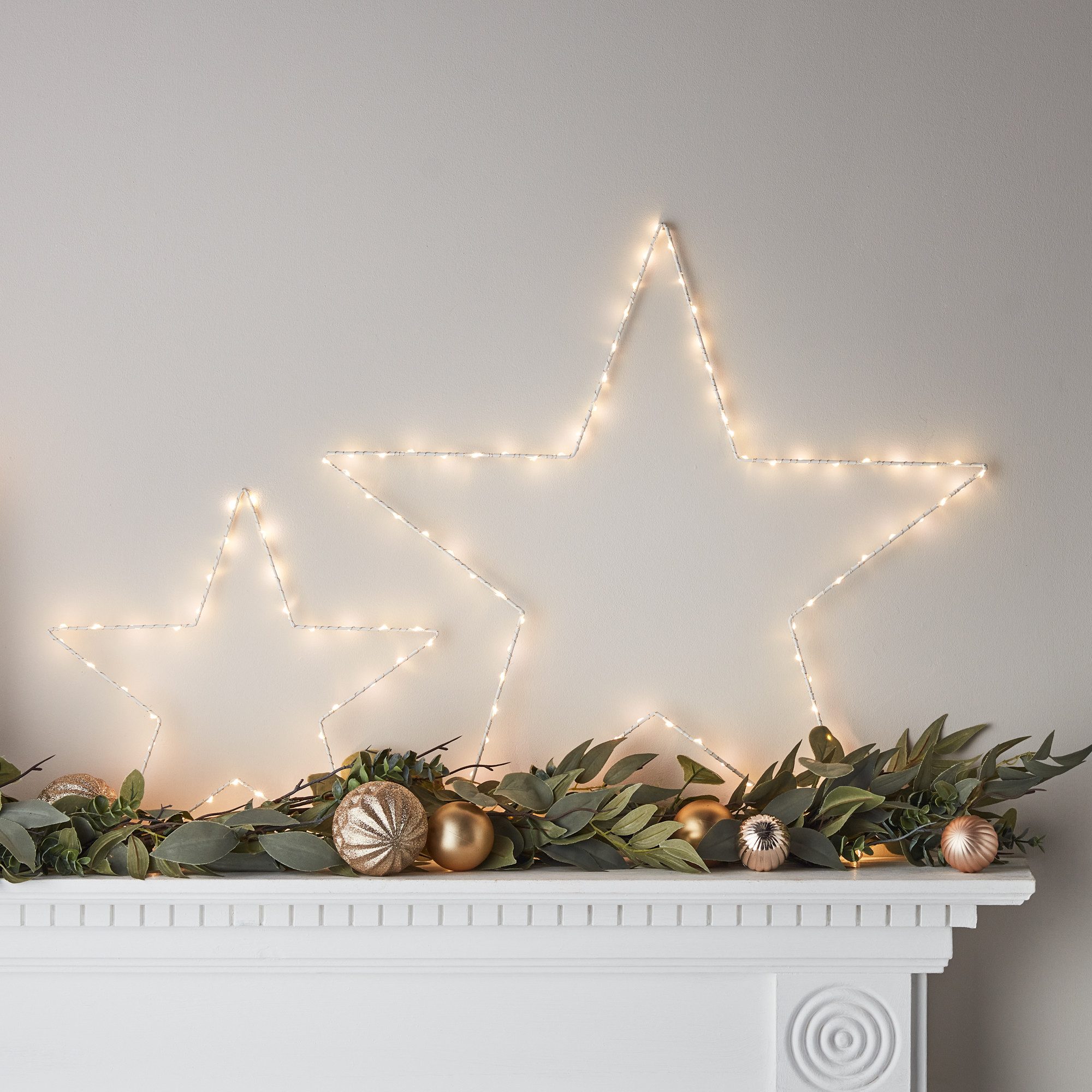 Lights4fun LED Stern Osby LED Stern Duo, LED fest integriert