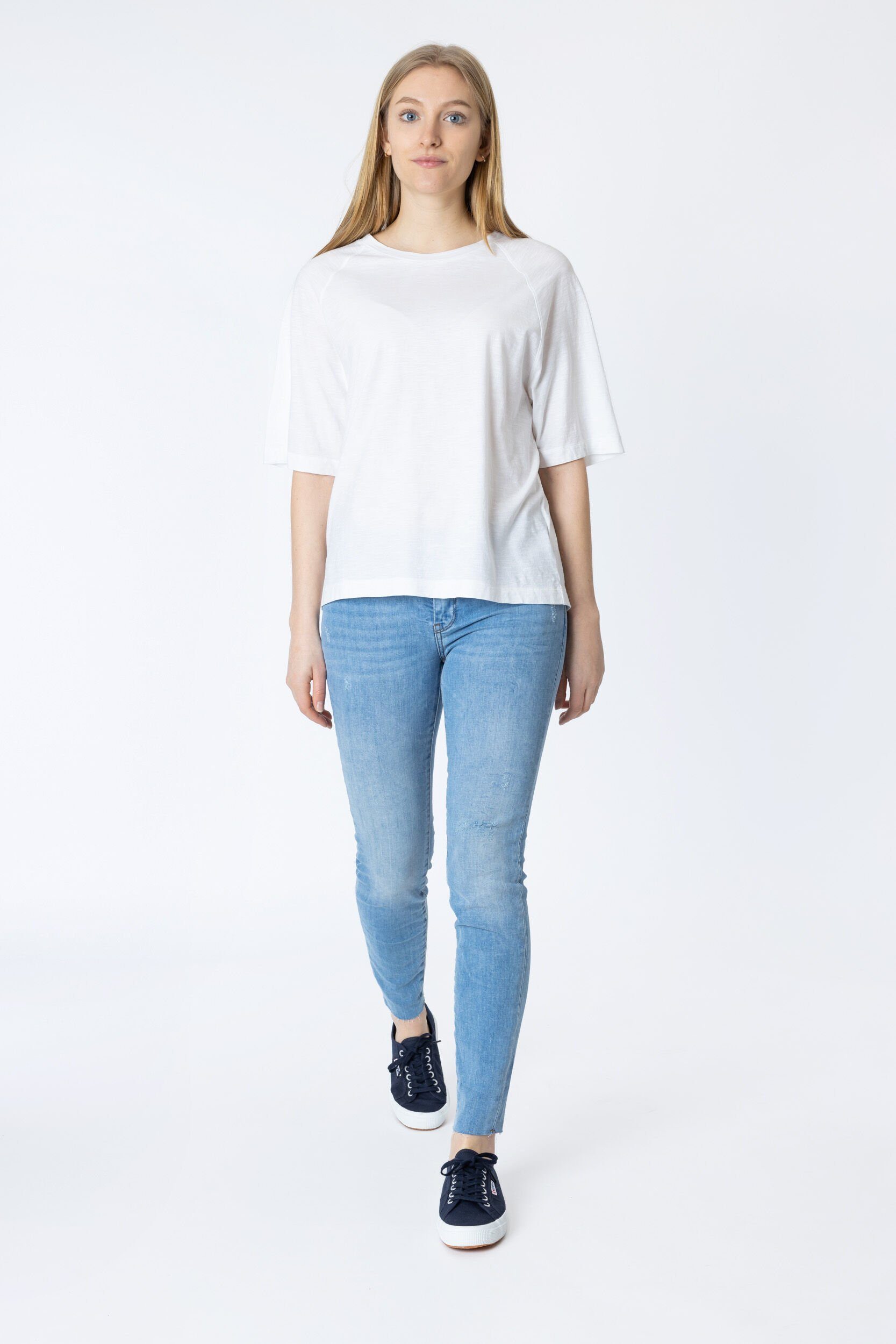 Drykorn Rundhalsshirt Fiene Gerader Schnitt