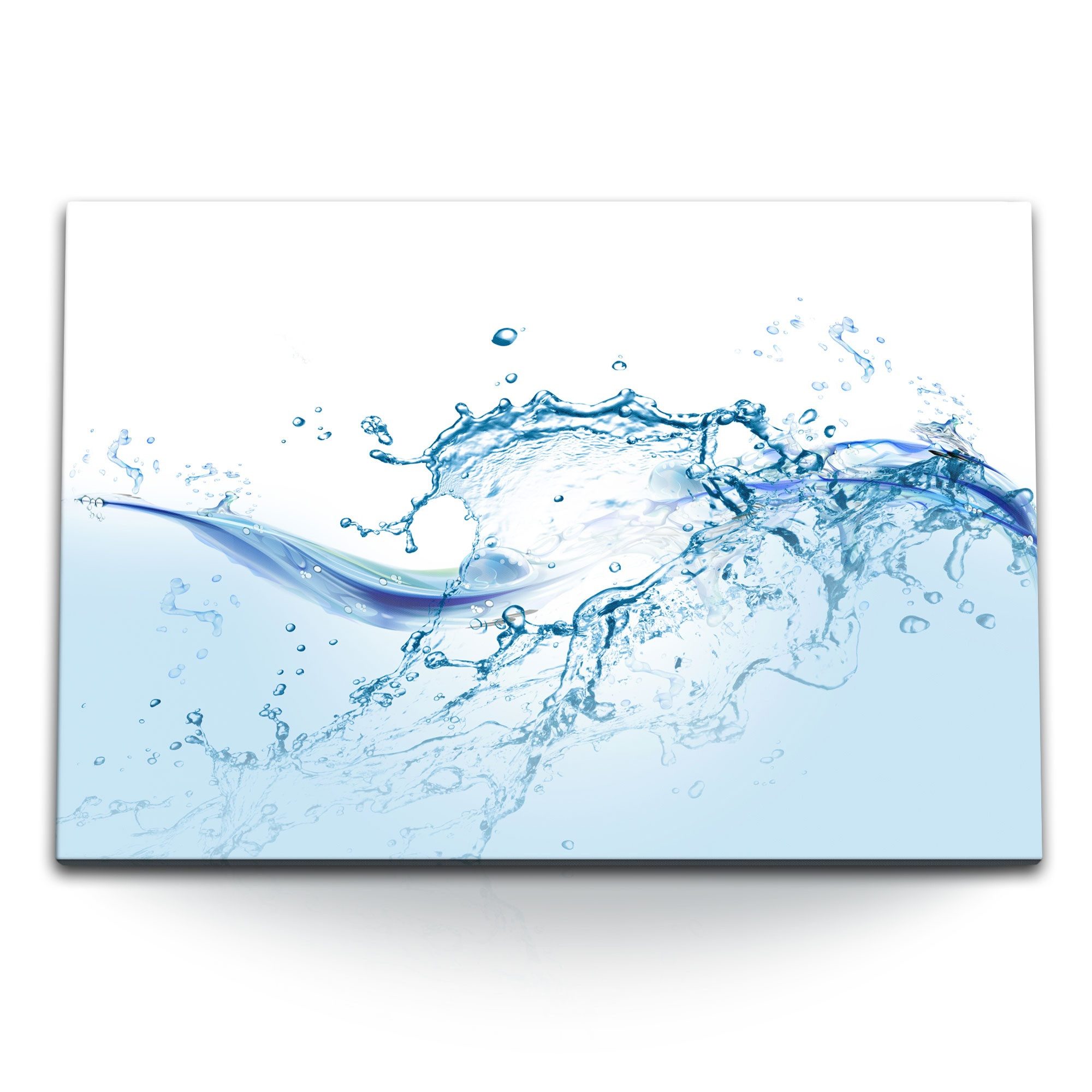 Sinus Art Leinwandbild 120x80cm Wandbild auf Leinwand Wasser Fotokunst Hellblau Blau Dekorati ...