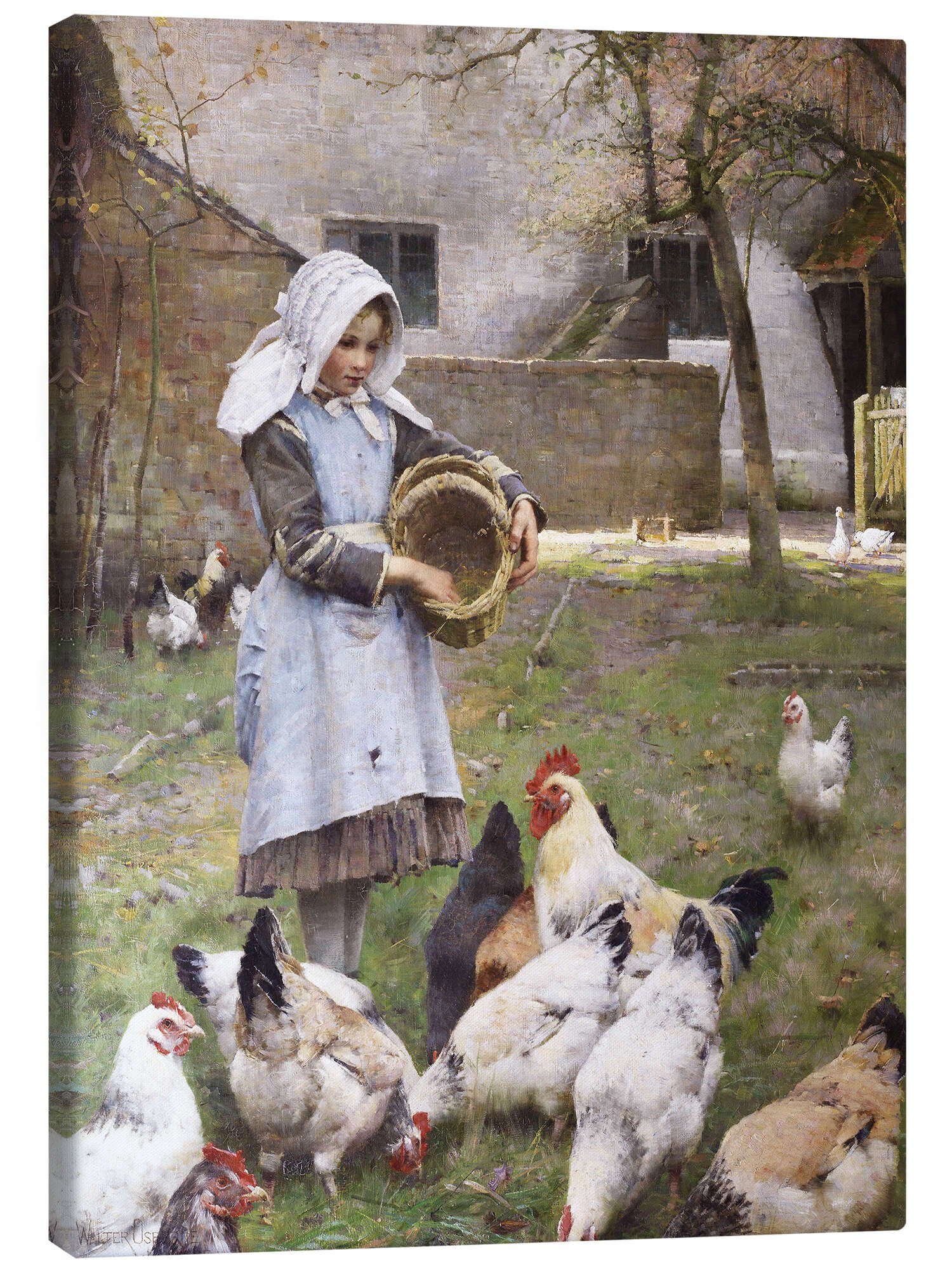Posterlounge Leinwandbild Walter Frederick Osborne Fütterung Der