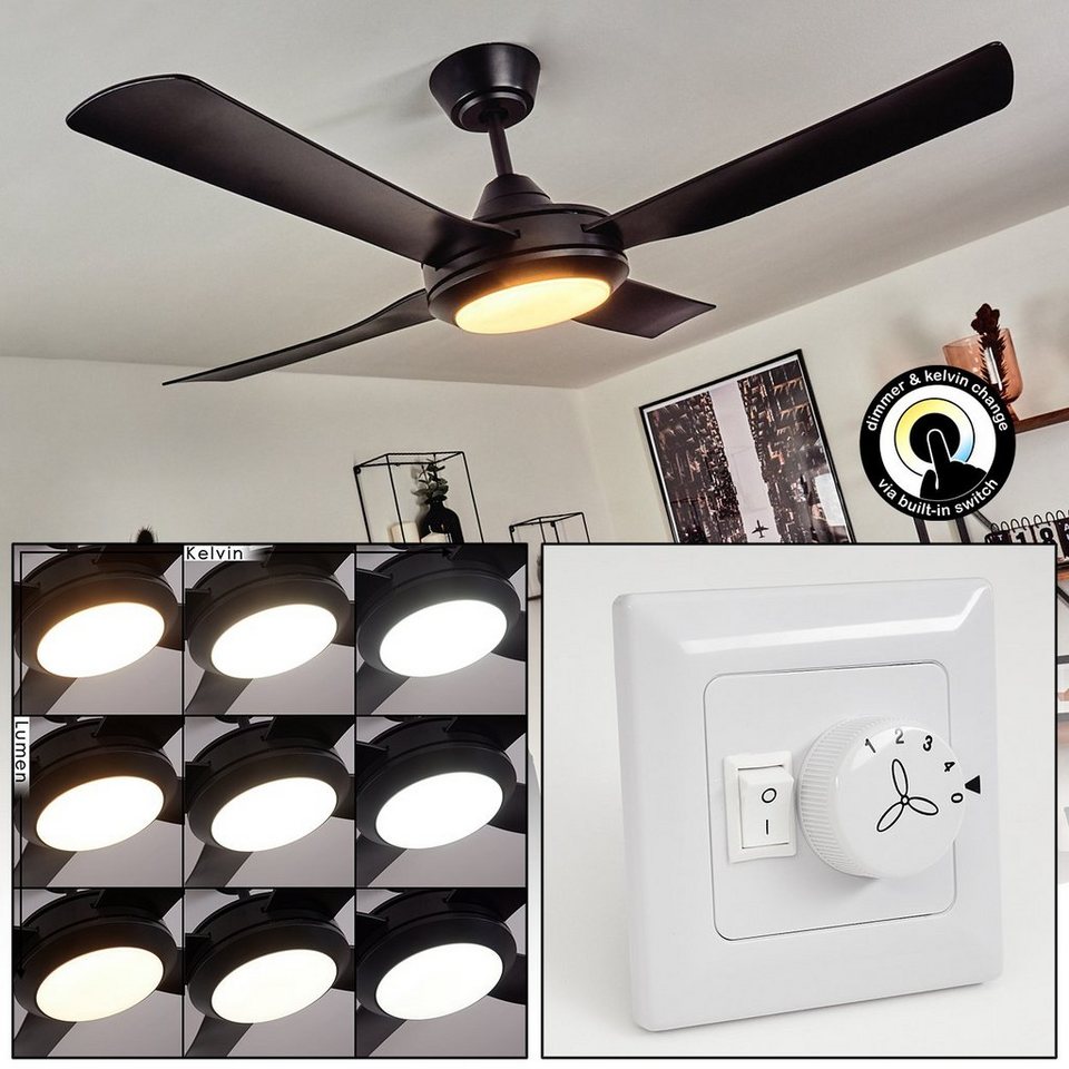 Hofstein Tischturmventilator Deckenventilator Aus Metallkunststoff In