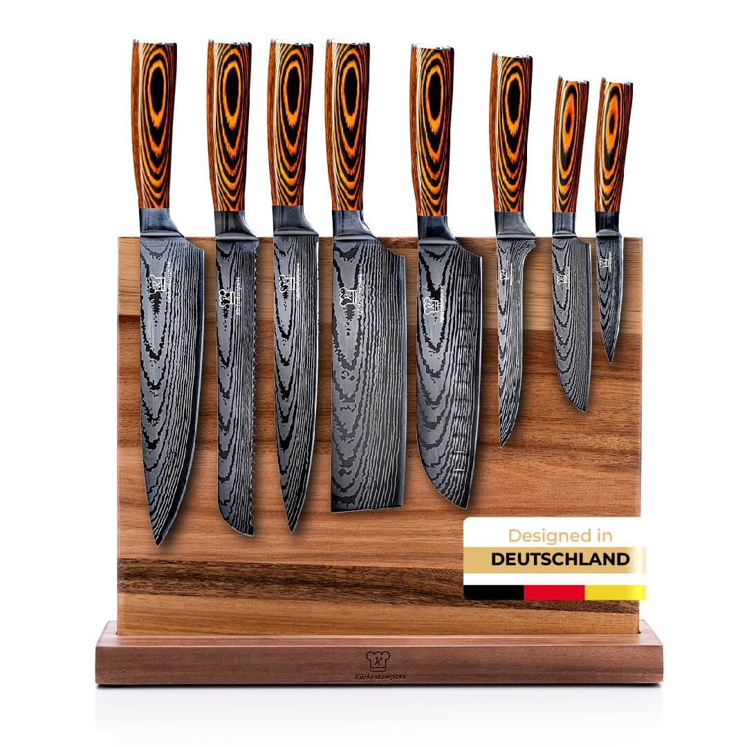 Küchenkompane Messer Set Messerset Mit Magnetischem Messerblock 8