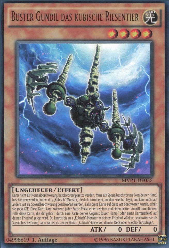 Recollectibles Sammelkarte Yugioh Karte Buster Gundil Das Kubische