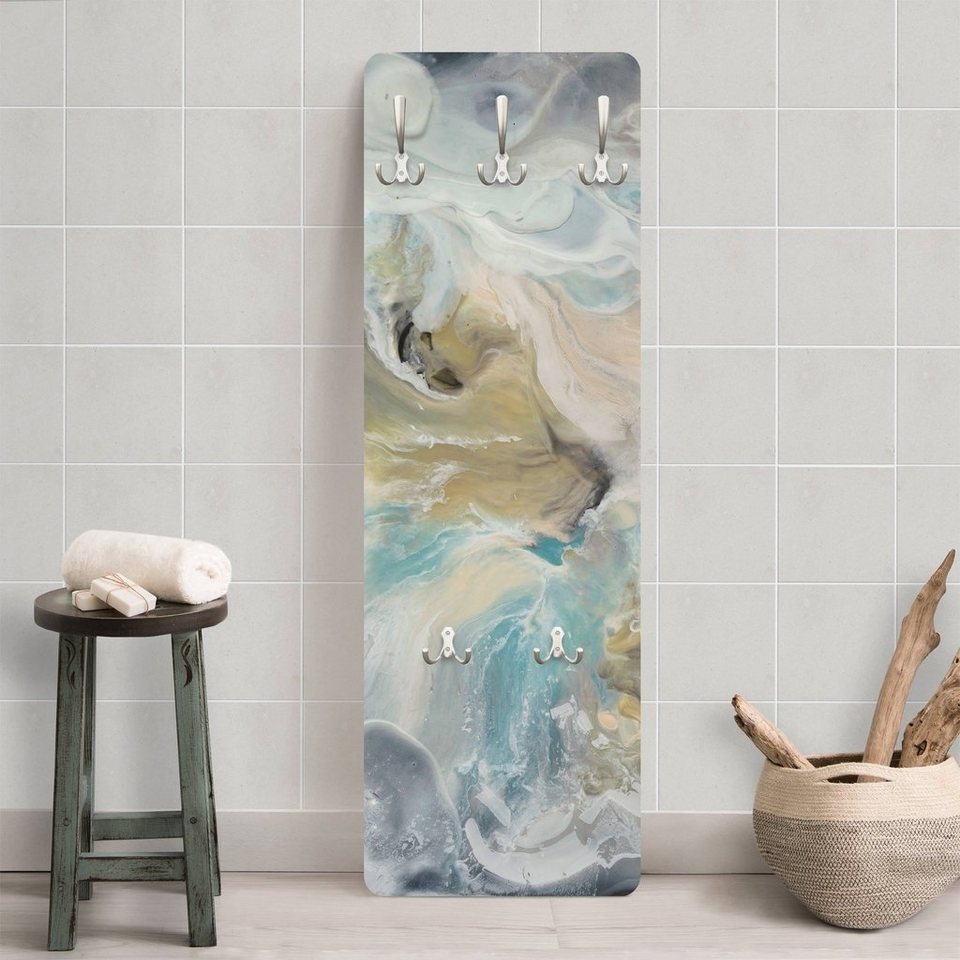 Bilderdepot24 Garderobenpaneel Beige Abstrakt Kunst Gezeiten Mit