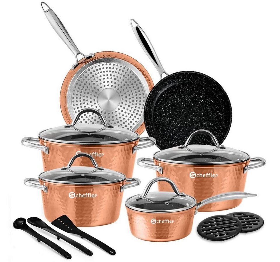 Scheffler Topf Set 15 Teilig Topfset Induktion Töpfe Mit Glasdeckel