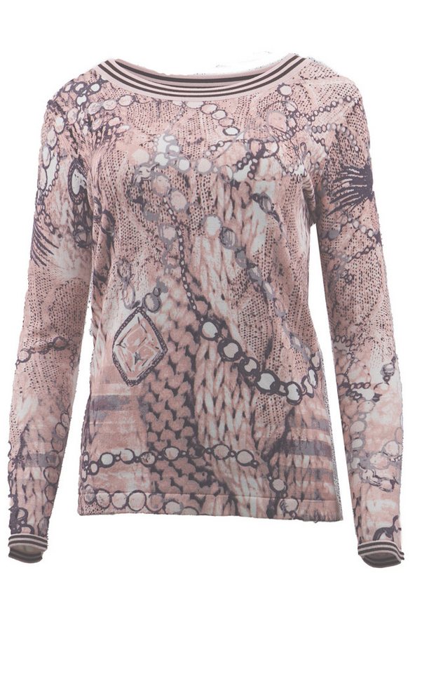 Passioni Strickpullover Mit Abstrahiertem Strickmuster