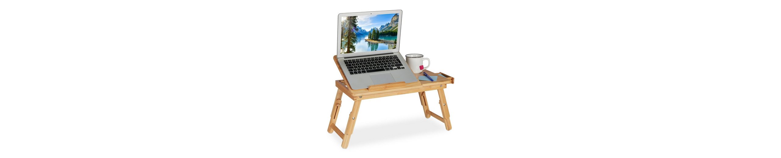relaxdays Laptoptisch »Klappbarer Laptoptisch aus Bambus« online kaufen ...