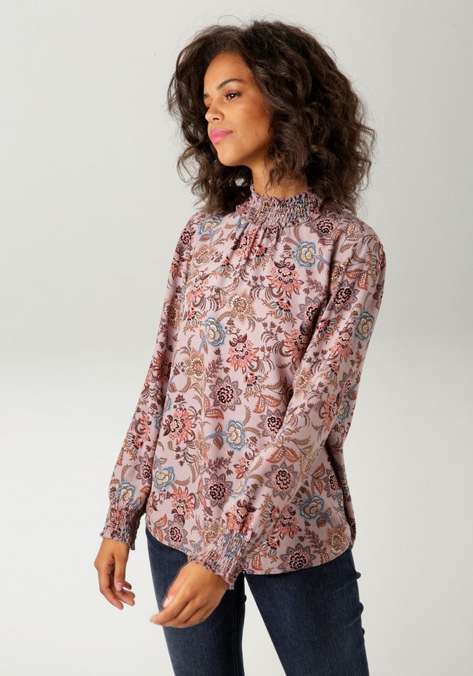 Aniston Casual Schlupfbluse Mit Fantasievollem Blumendruck Jedes Teil