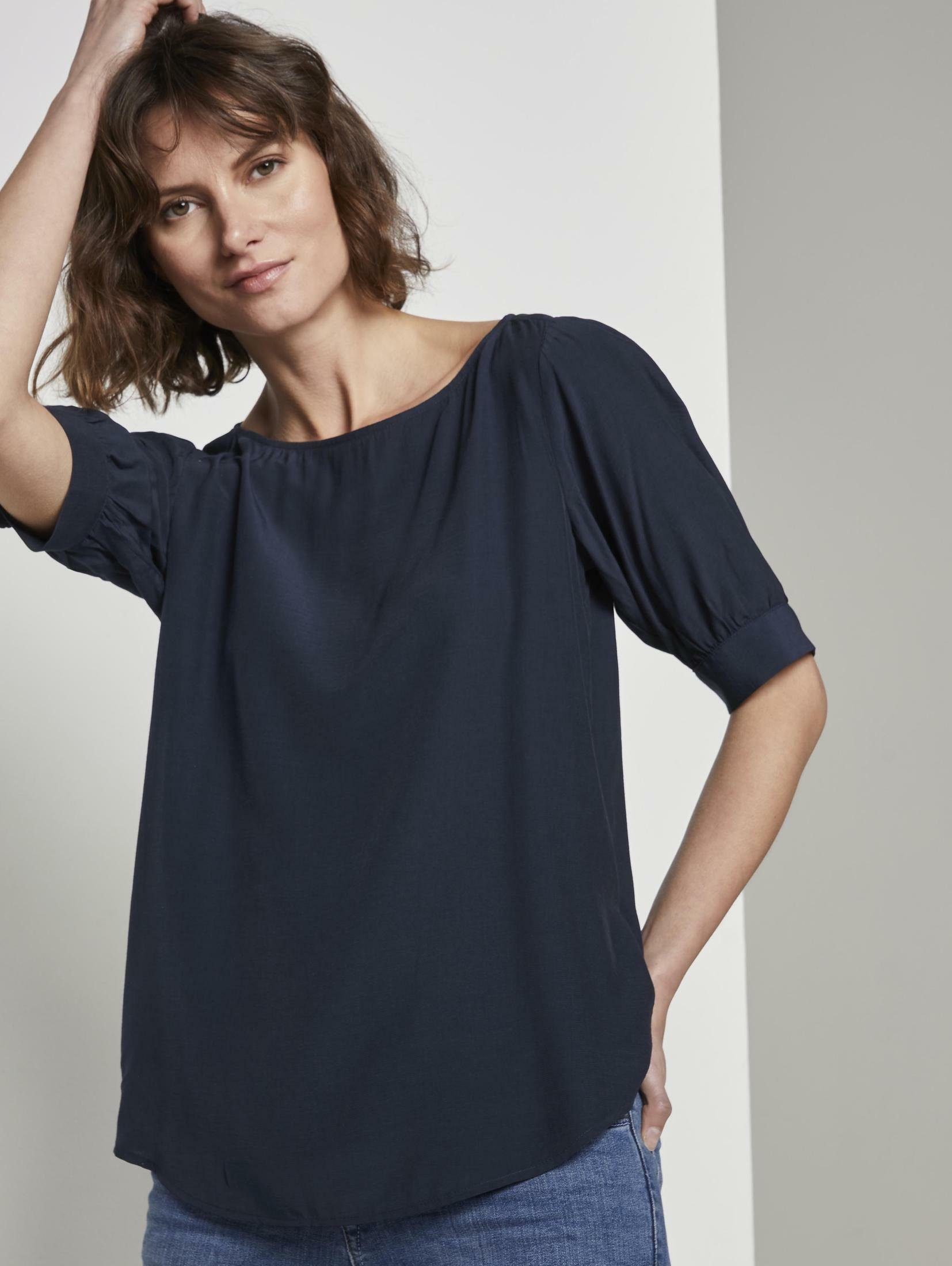 Tom Tailor Hemdbluse Bluse Mit Gerafften Ärmeln Otto