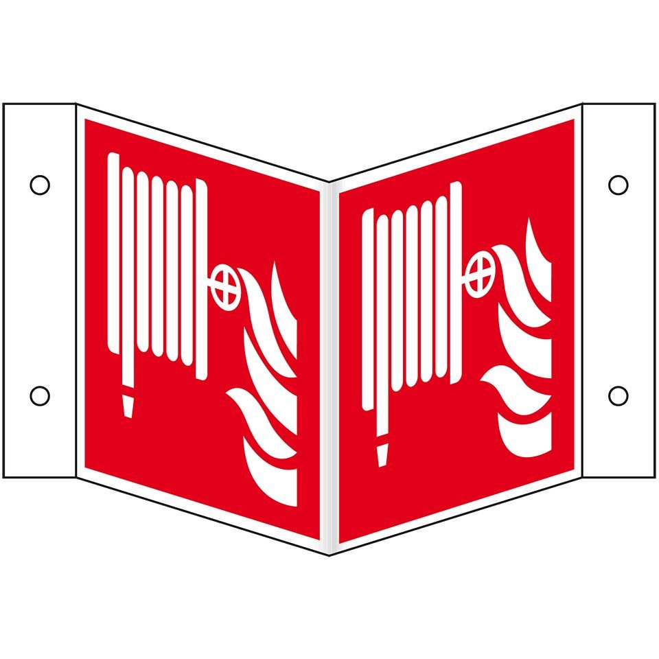 König Werbeanlagen Hinweisschild Brandschutz-Nasenschild Löschschlauch, ASR/ISO, Kunststoff ...