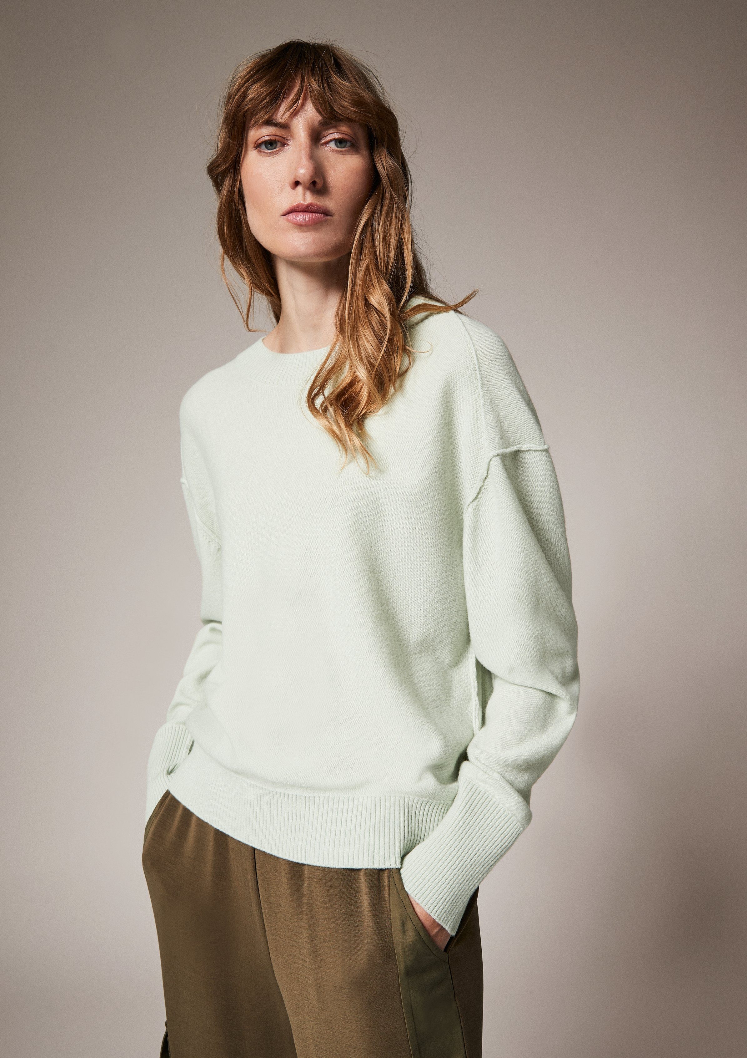 Comma Casual Identity Langarmshirt Wollpullover Mit Kaschmir 1 Tlg