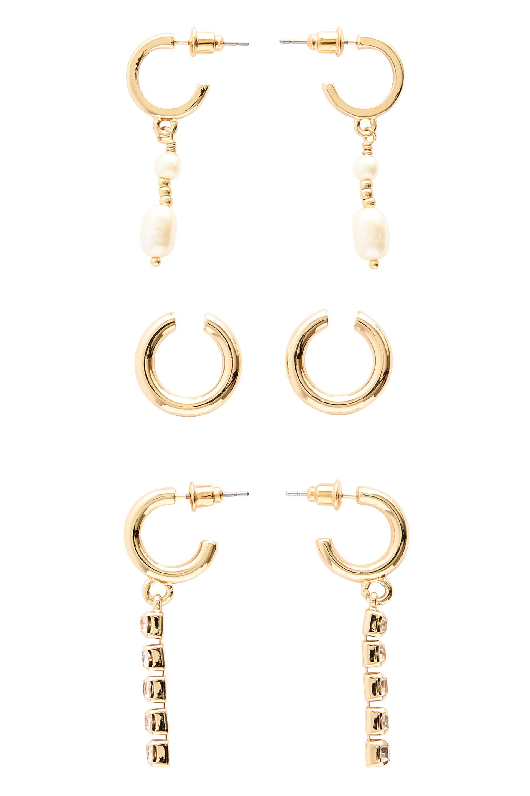 Next Paar Creolen Creolen mit Ohrklemmen im Pack mit Recycle-Messing (1-tlg)