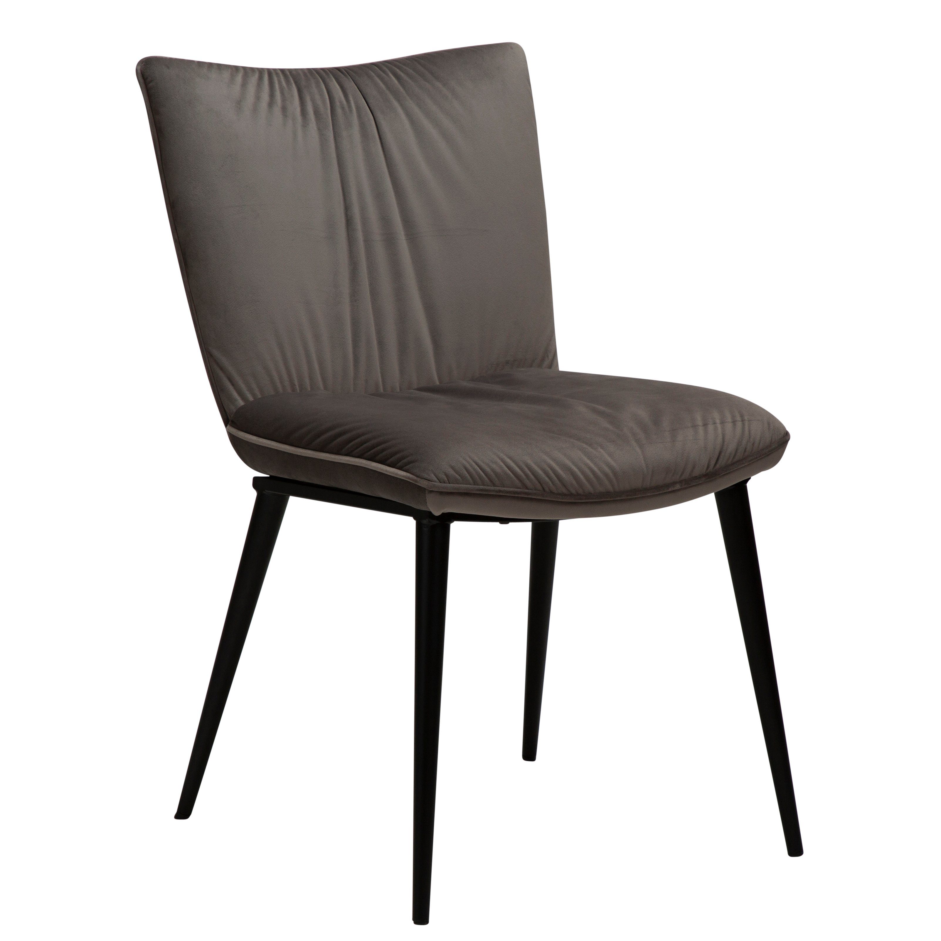 Ebuy24 Esszimmerstuhl 2er Set Danform Join Esszimmerstuhl Velour Grau