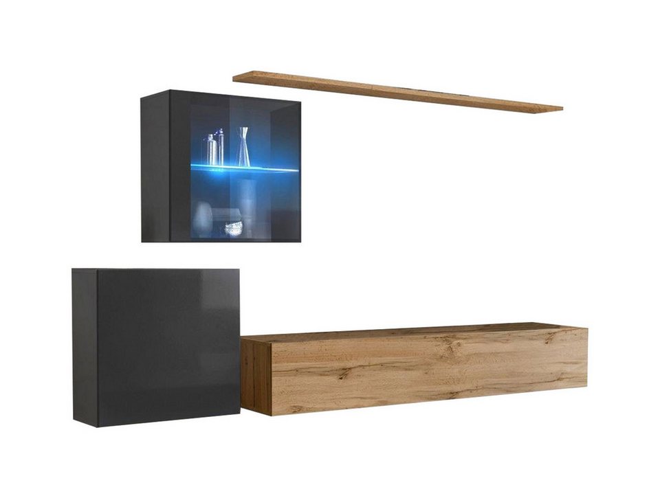 Jvmoebel Wohnzimmer Set Tv Ständer Luxus Designer Wohnzimmer Wand Regal