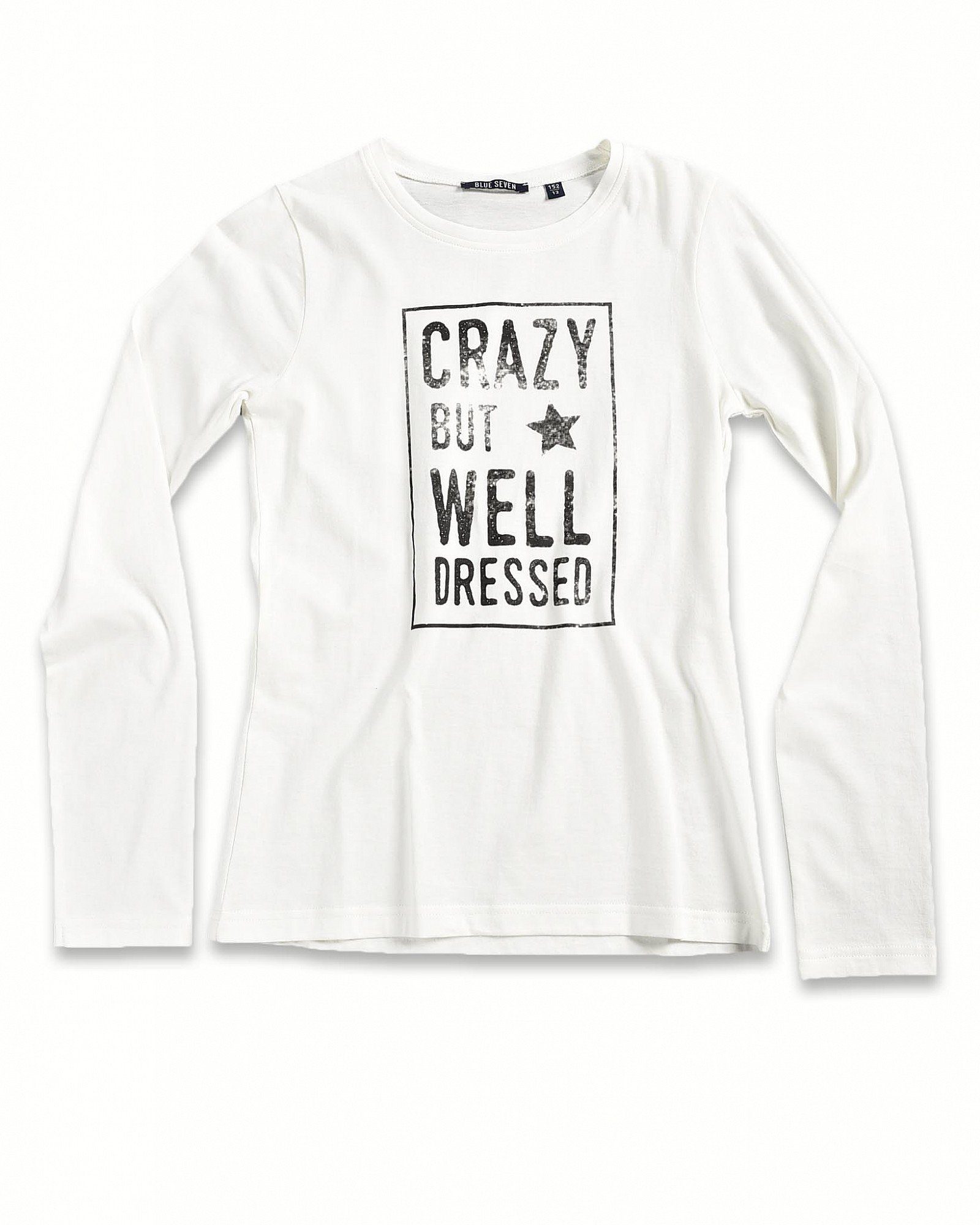 Blue Seven Langarmshirt Blue Seven Mädchen Langarmshirt Basic Off White