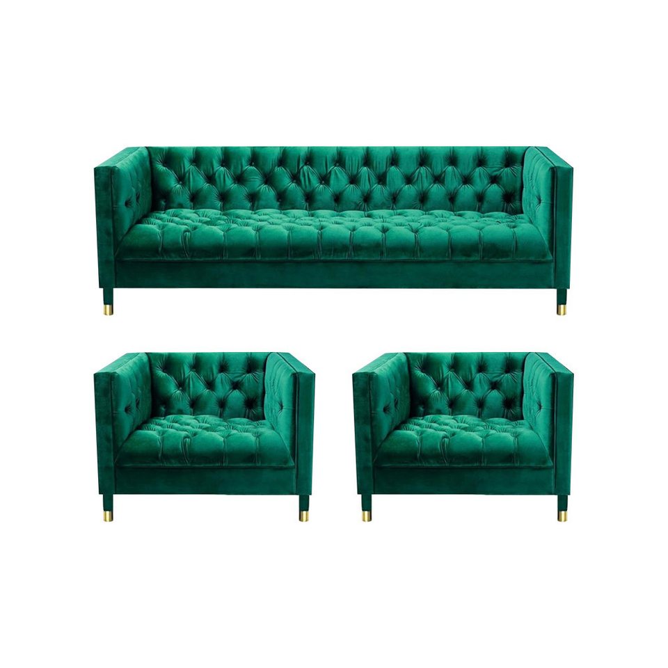 Jvmoebel Wohnzimmer Set Polstermöbel Wohnzimmer Set 3tlg Luxus
