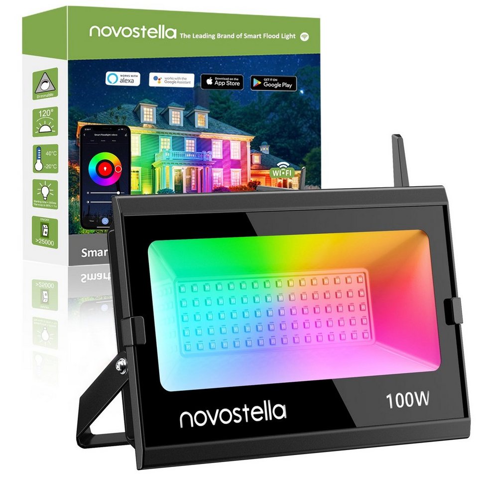 Novostella Led Flutlichtstrahler 100w Led Fluter Rgb Strahler Flutlicht