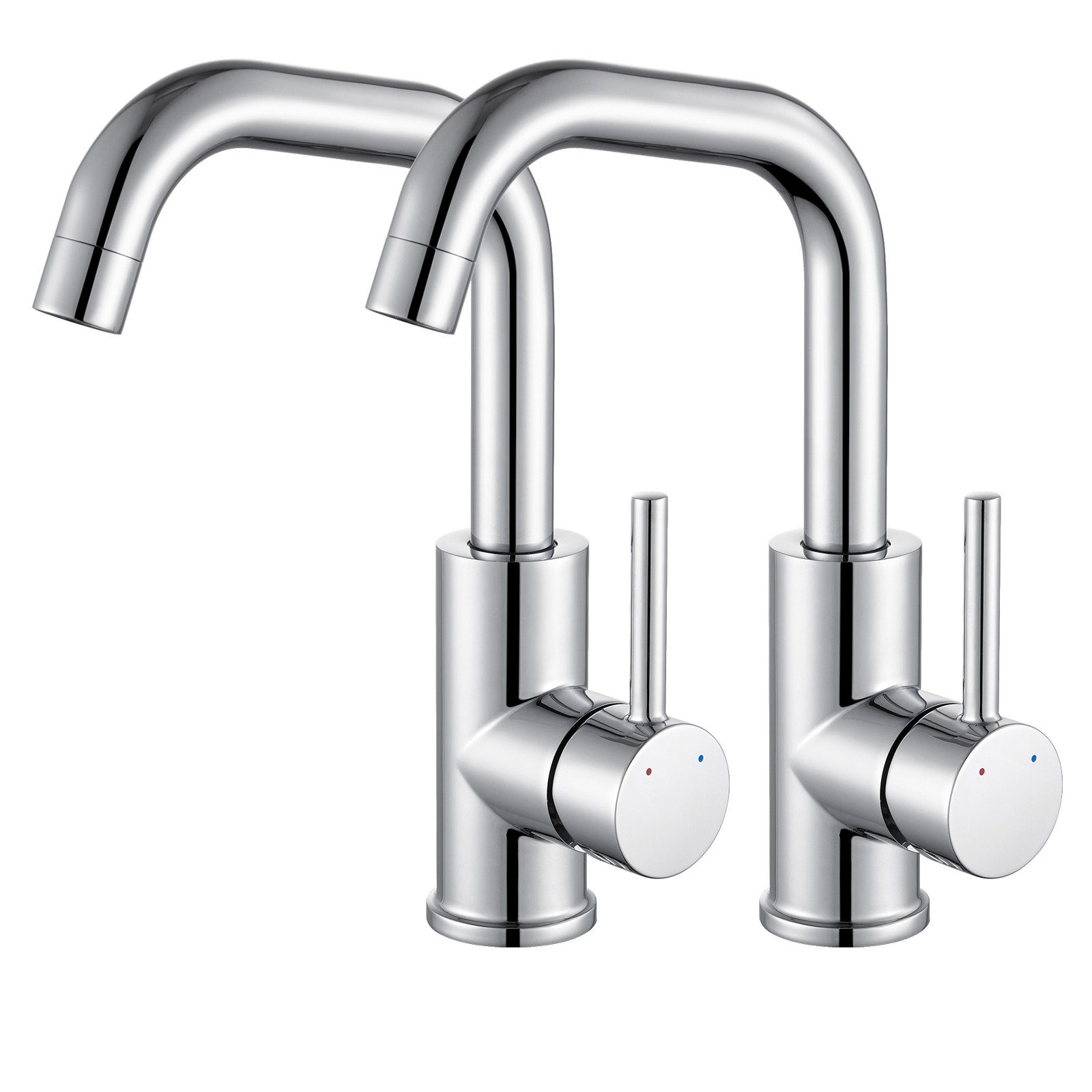 Auralum Max Waschtischarmatur 360° Drehbar Wasserhahn Badarmatur Waschtischarmatur Mischbatterie ...