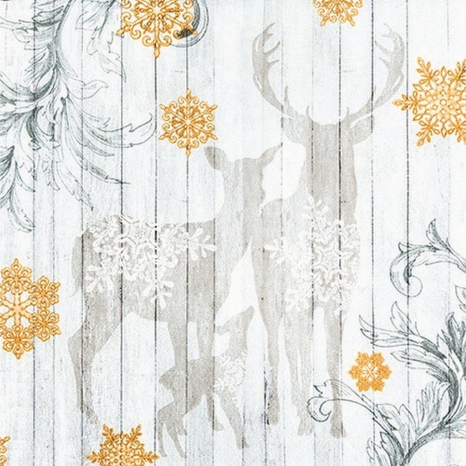 Home Fashion Papierserviette Rp 20 Servietten Gilded Wood