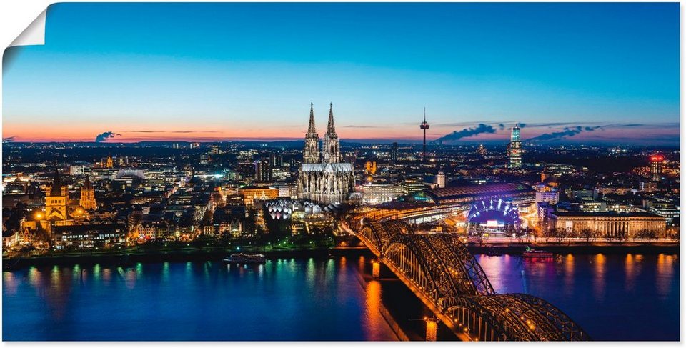 Artland Wandbild Köln Skyline Am Abend Deutschland 1 Stück In