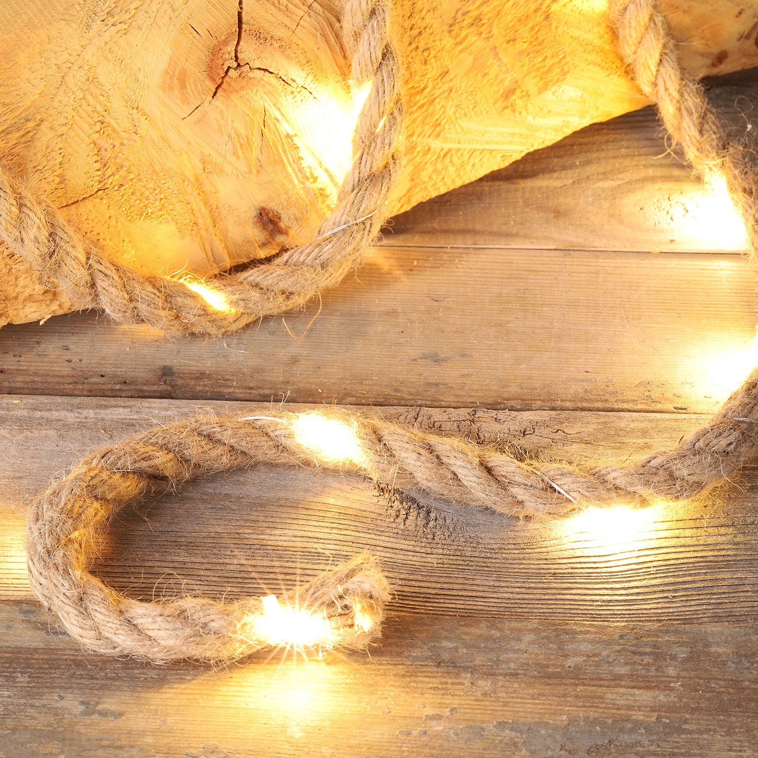 Mojawo Lichtervorhang 2x Led Lichterkette Seil Weihnachten Beleuchtung